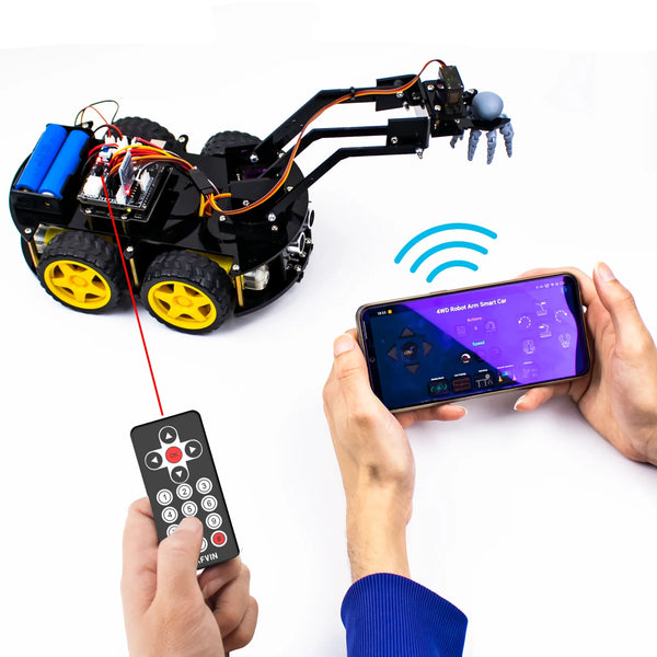 Arduino 4wd Robot Arm Car Kit Arduino Robot Kit Goodsshopi